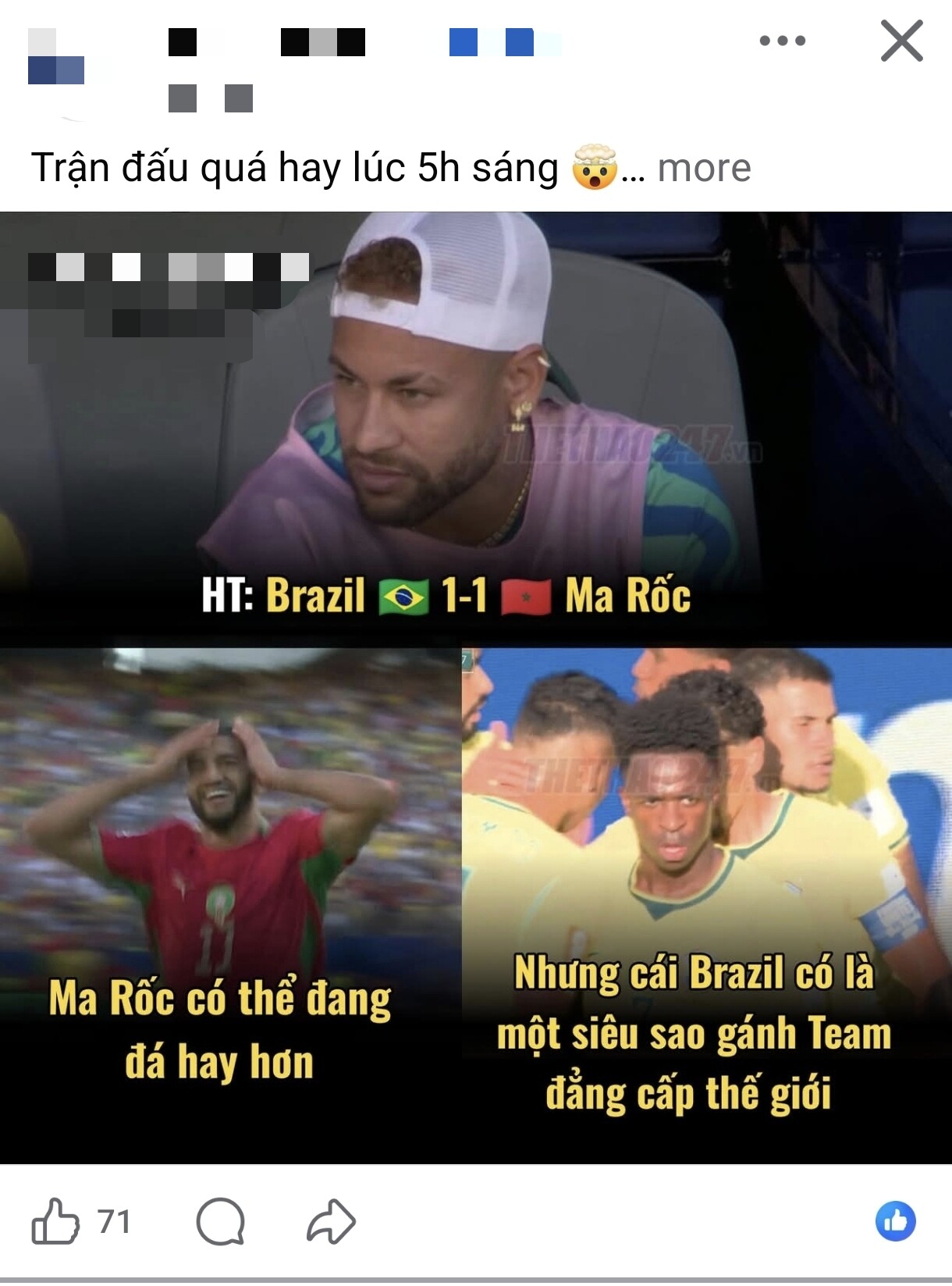 Brazil & Ma-rốc đôi công hấp dẫn, dân mạng: "Trận đấu hay nhất từ đầu ...