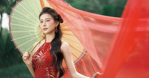 Cao Thùy Trang hóa nàng Xuân, nhan sắc “đốn tim”