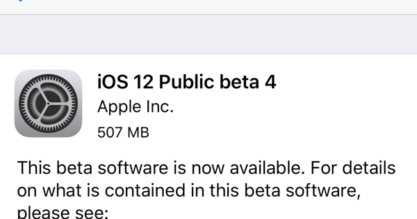 Apple chính thức tung ra iOS 12 public beta 4